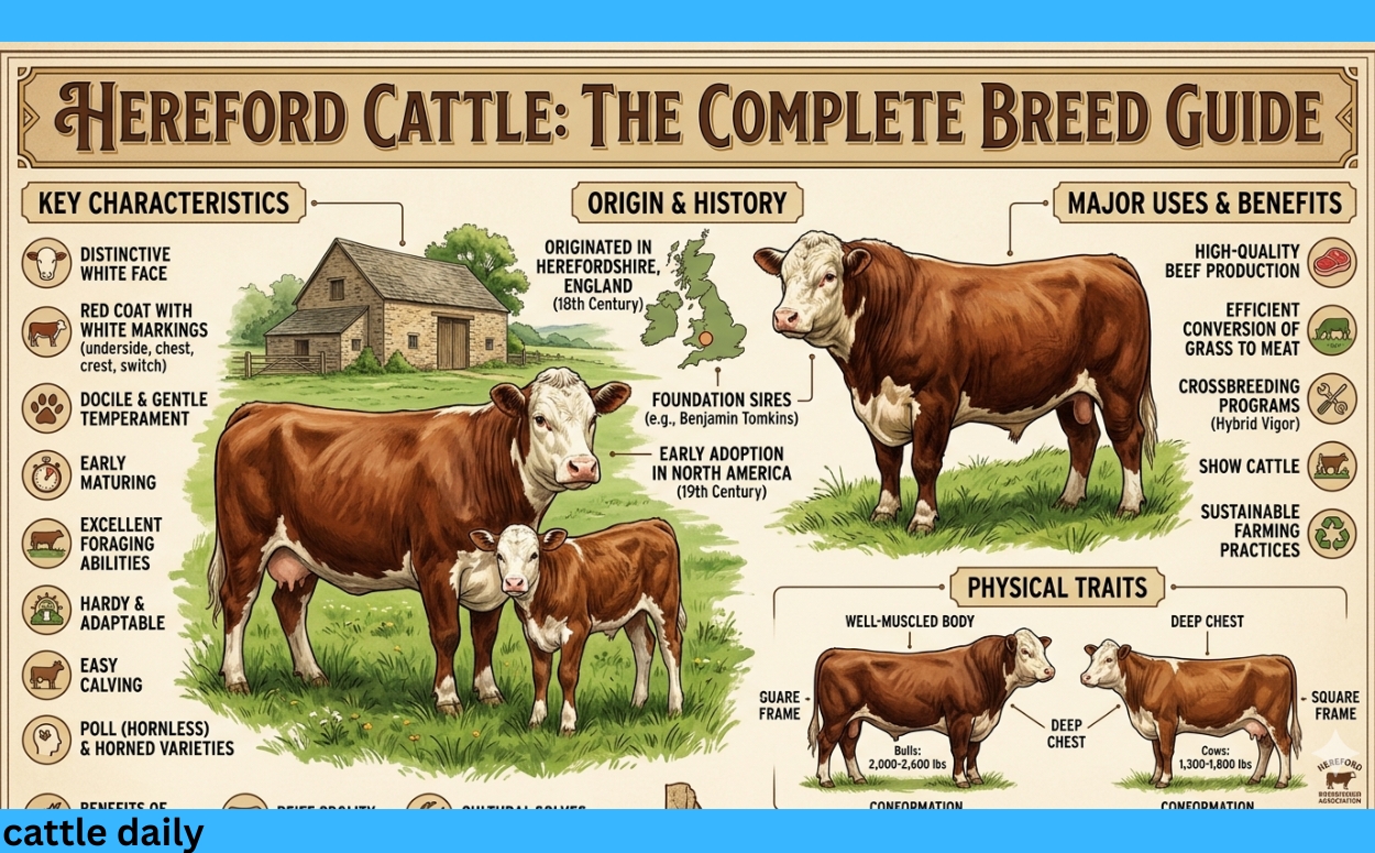 Hereford Cattle: The Complete Breed Guide - Cattle Daily