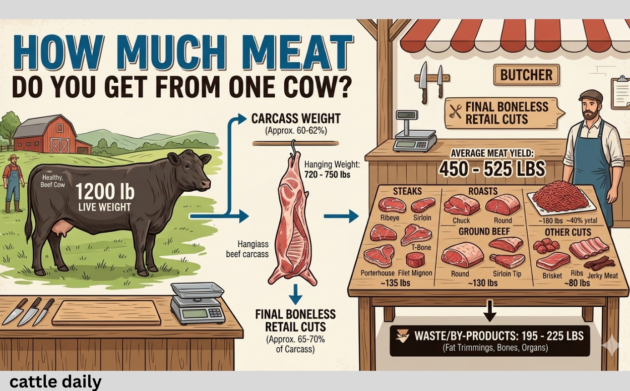 How Much Meat Do You Get from One Cow? - Cattle Daily